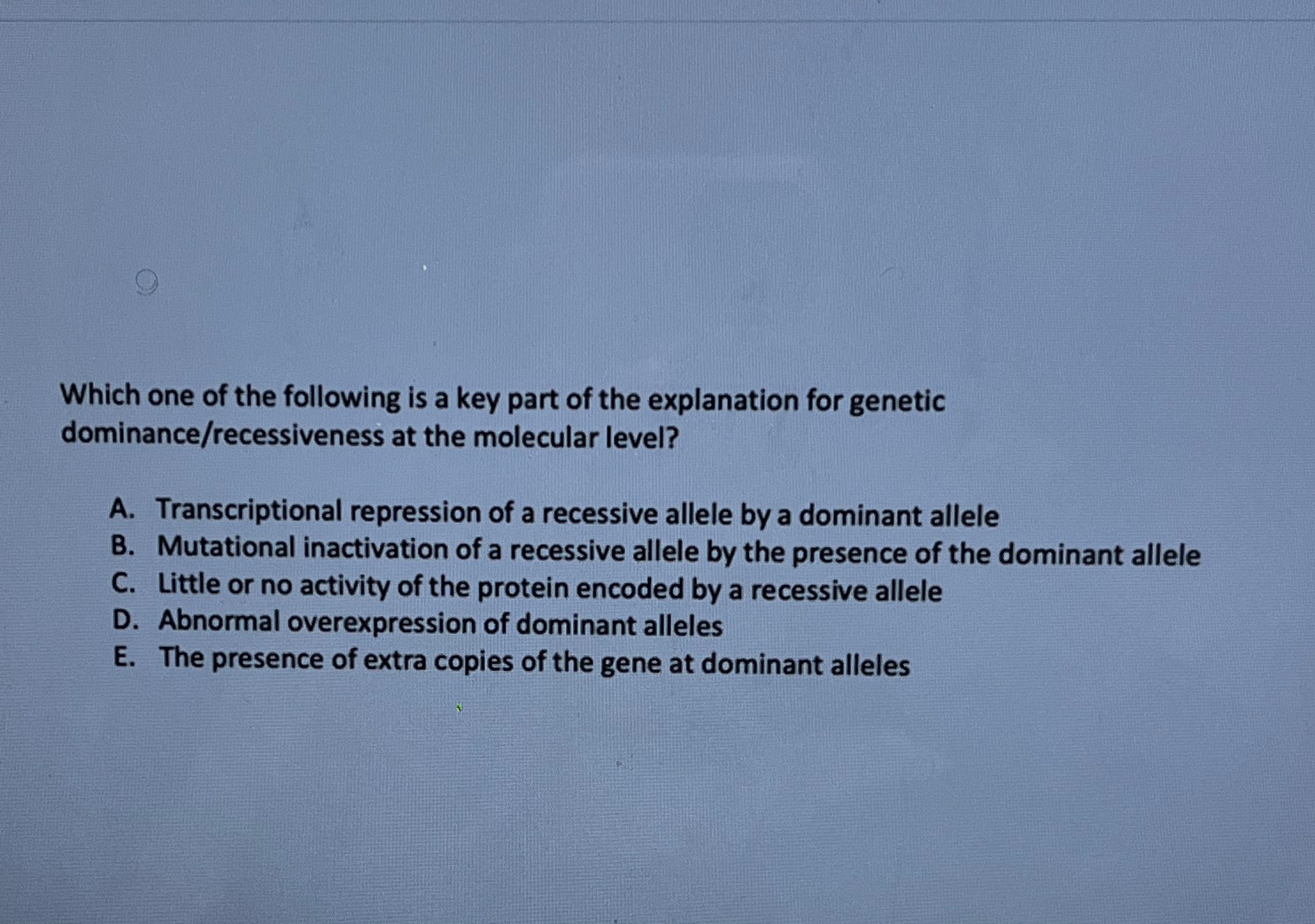 Solved Which one of the following is a key part of the | Chegg.com