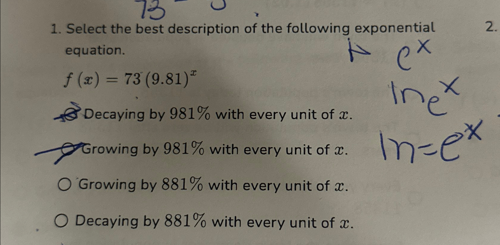 Solved Select the best description of the following | Chegg.com