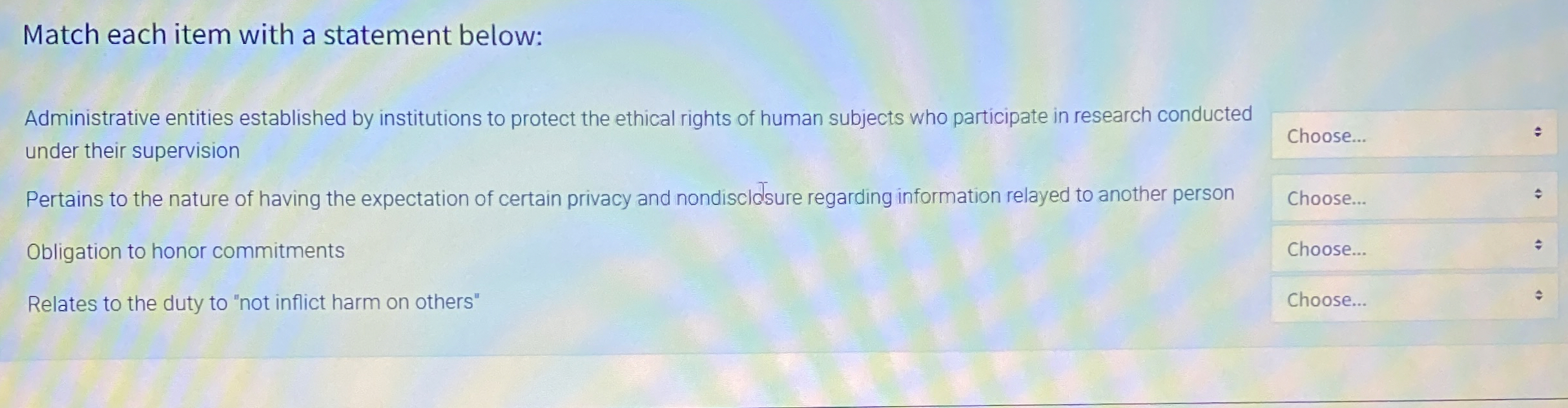 Solved Match each item with a statement below:Administrative | Chegg.com