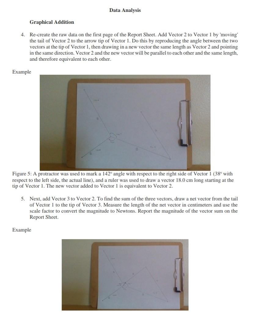 Solved Report Sheet Vector Addition Data: Graphical | Chegg.com