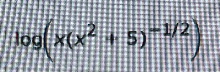 Solved Use the laws of logarithms to expand and simplify the | Chegg.com