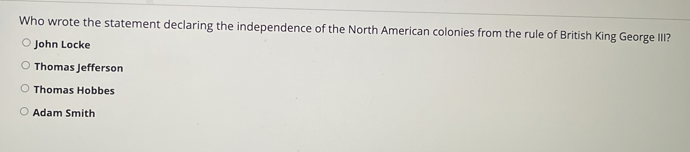 Solved Who Wrote The Statement Declaring The Independence Of