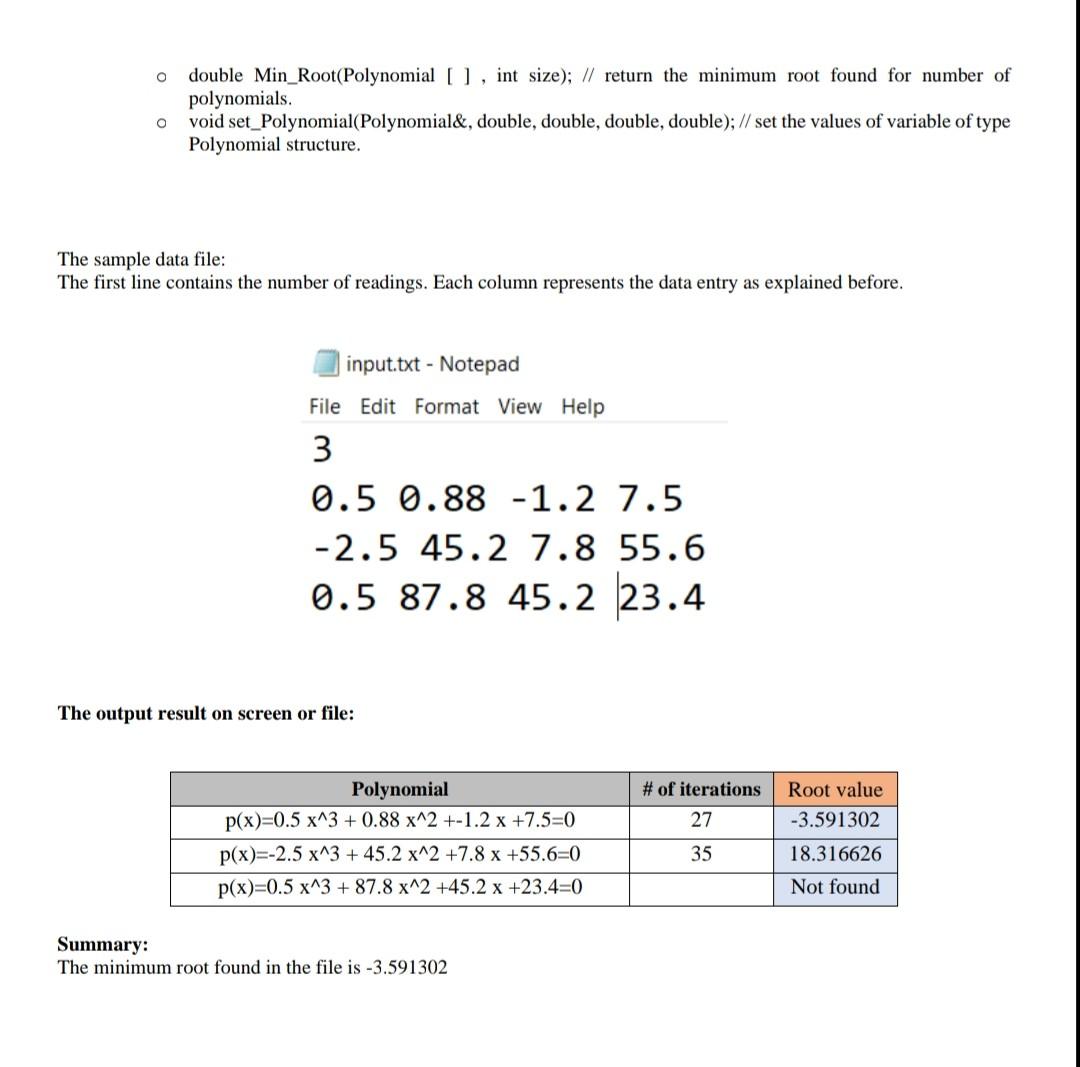 Solved [Finding root of a polynomial using Bisection method] | Chegg.com