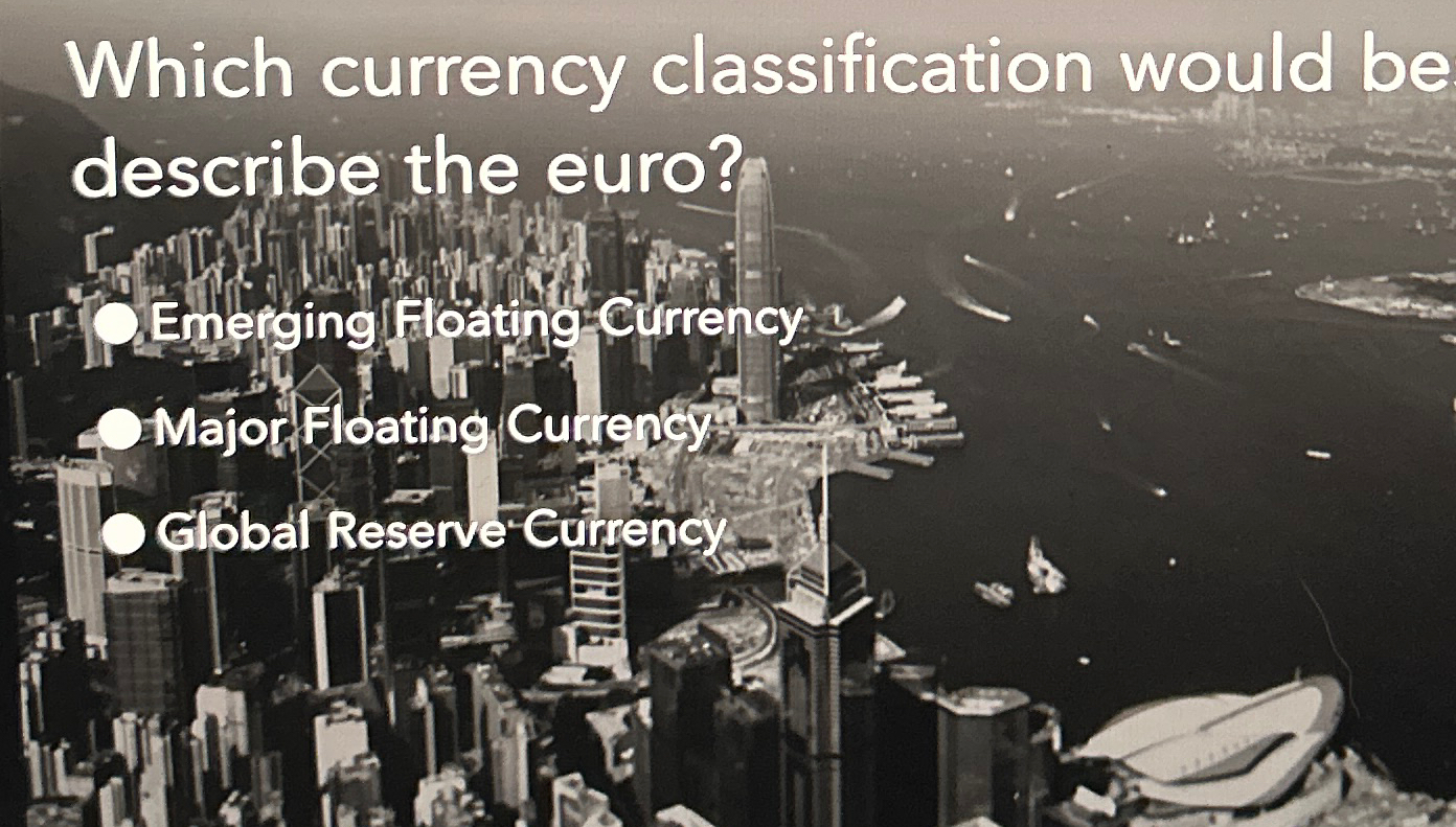 Solved Which currency classification would be describe the | Chegg.com