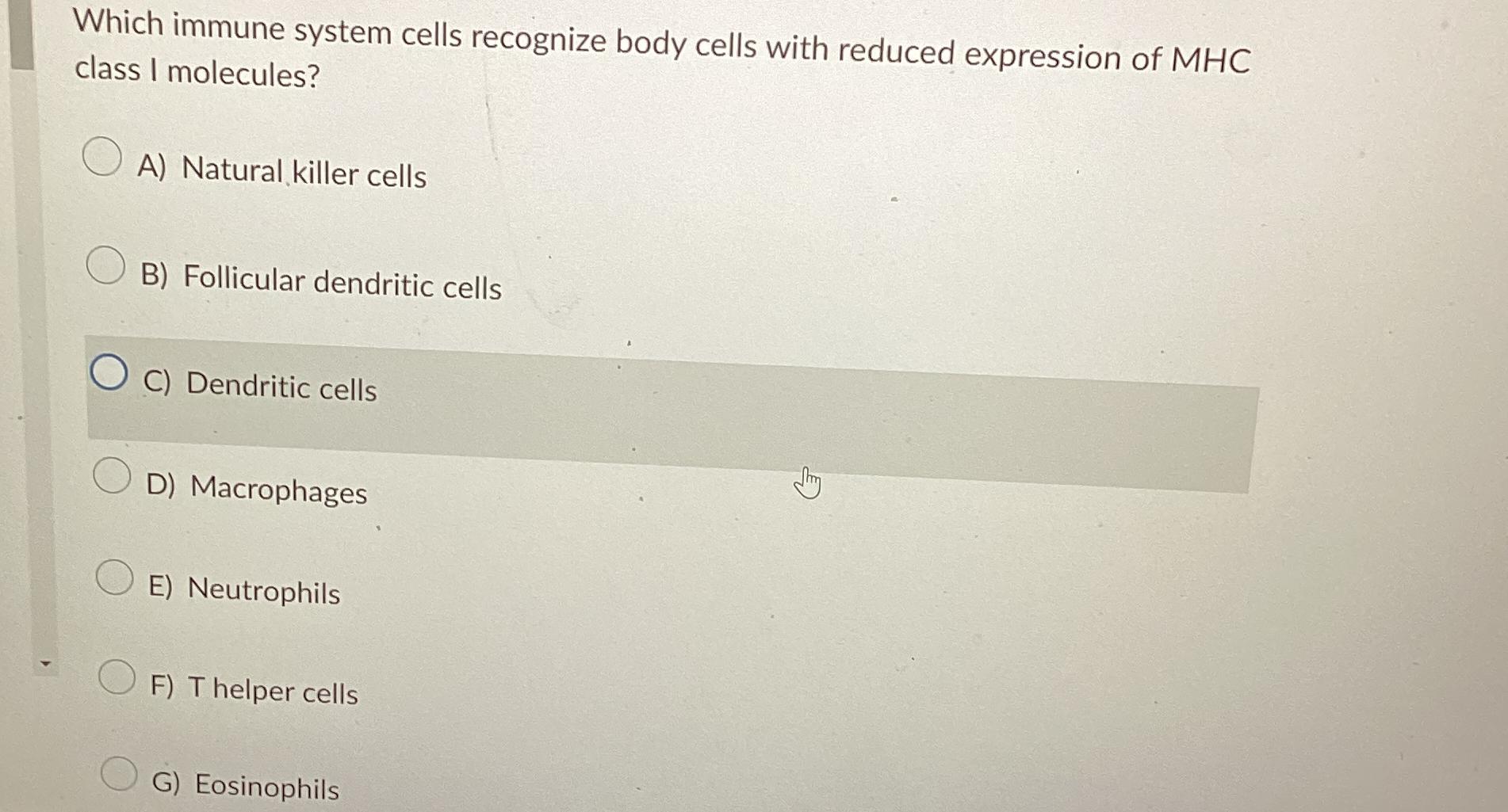 Solved Which immune system cells recognize body cells with | Chegg.com