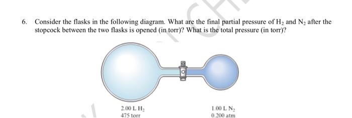 6. Consider the flasks in the following diagram. What | Chegg.com