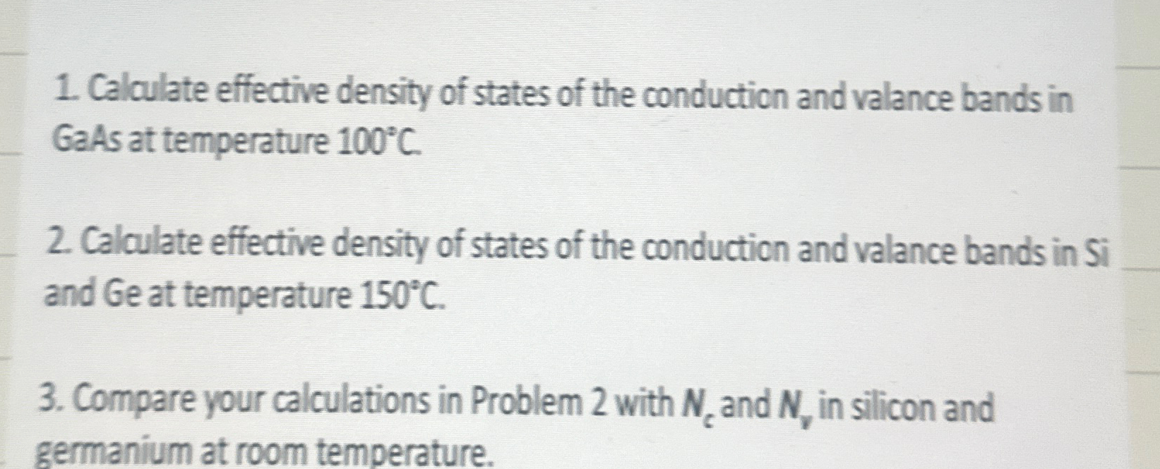 Solved Calculate effective density of states of the | Chegg.com