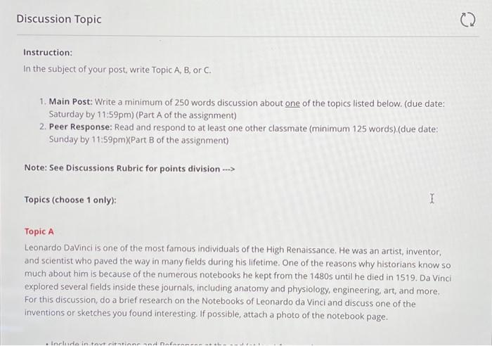 Instruction: In the subject of your post, write Topic | Chegg.com