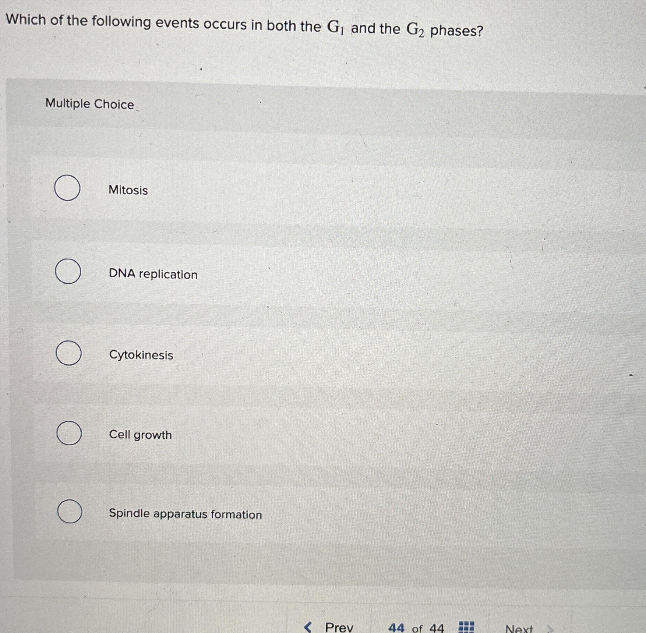 Solved Which of the following events occurs in both the G1 | Chegg.com