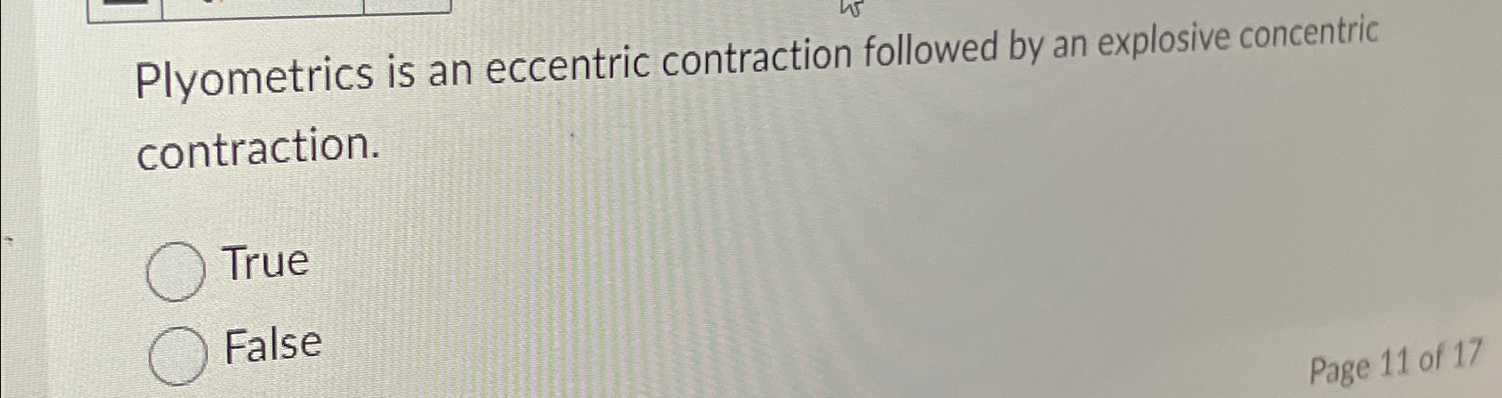 Solved Plyometrics is an eccentric contraction followed by | Chegg.com