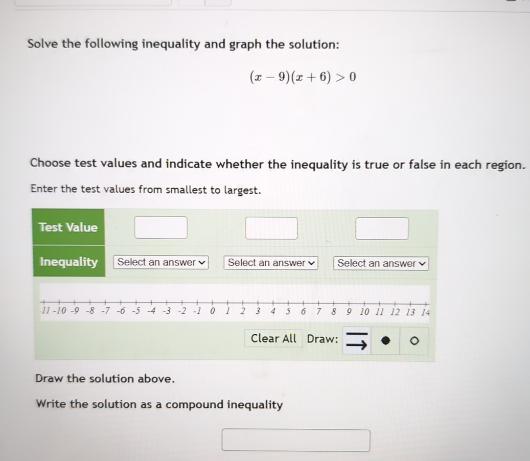 Solved Solve the following inequality and graph the | Chegg.com