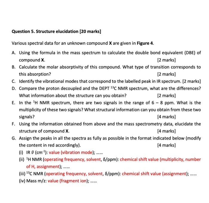 [Solved]: Figure 4: Spectroscopic data obtained for compoun