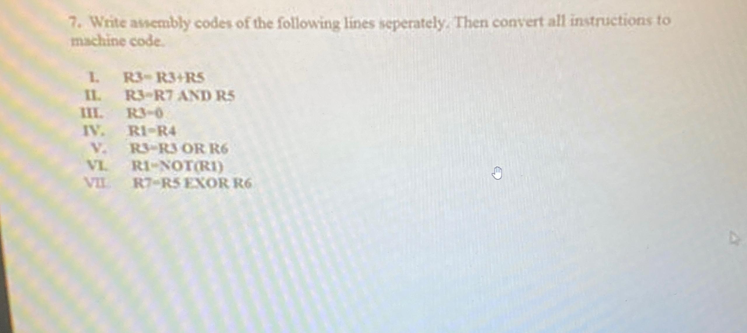 Solved Write auembly codes of the following lines | Chegg.com
