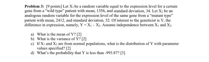 Solved Problem 3 [9 Points] Let X1 Be A Random Variable