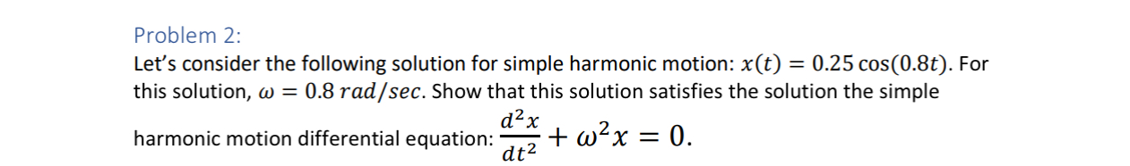 Solved Problem 2:Let's consider the following solution for | Chegg.com