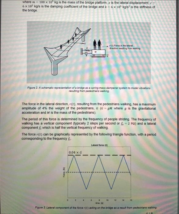 Model 1: Oscillation of Bridge Structures (40%) | Chegg.com