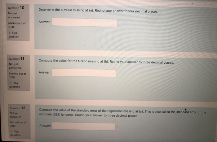 Solved This Gretl output is from a simple regression of Y on | Chegg.com