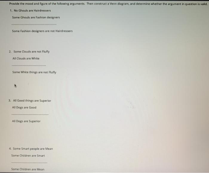 Solved Provide the mood and figure of the following | Chegg.com