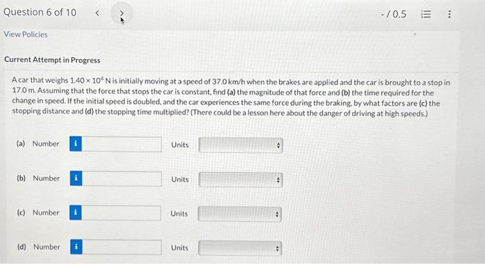 Solved Question 6 of 10 View Policies (a) Number i (b) | Chegg.com