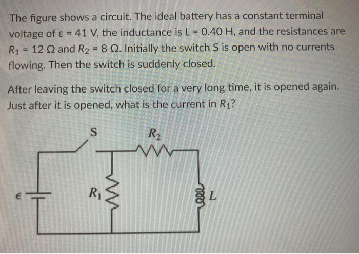 Solved The figure shows a circuit. The ideal battery has a | Chegg.com