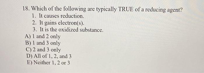 Solved 7 Which Of The Following Is TRUE About A Chemical Chegg