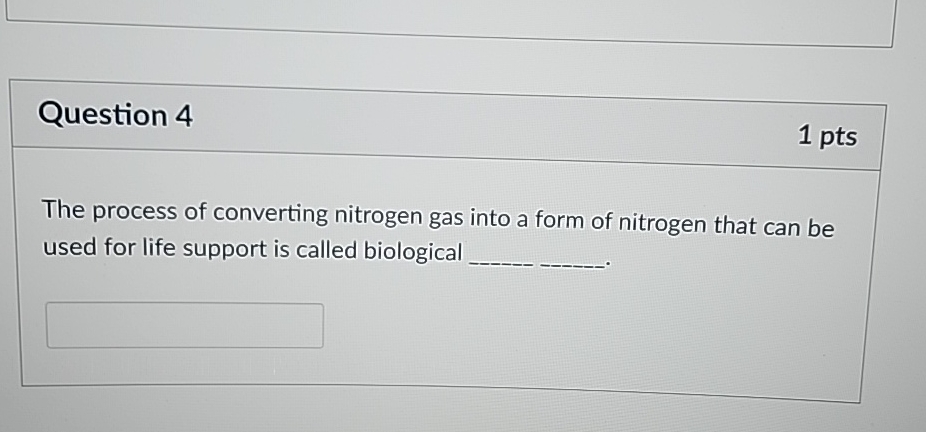 Solved Question 41ptsThe process of converting nitrogen gas | Chegg.com