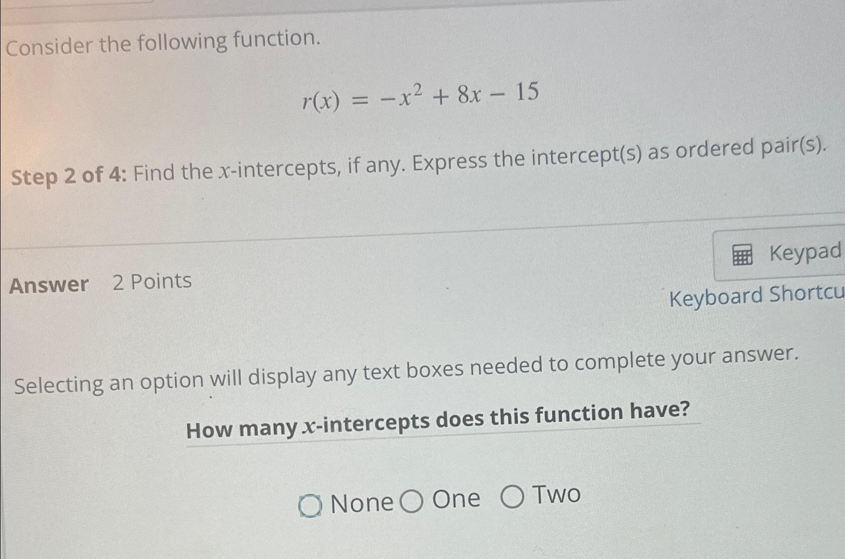 Solved Consider the following | Chegg.com