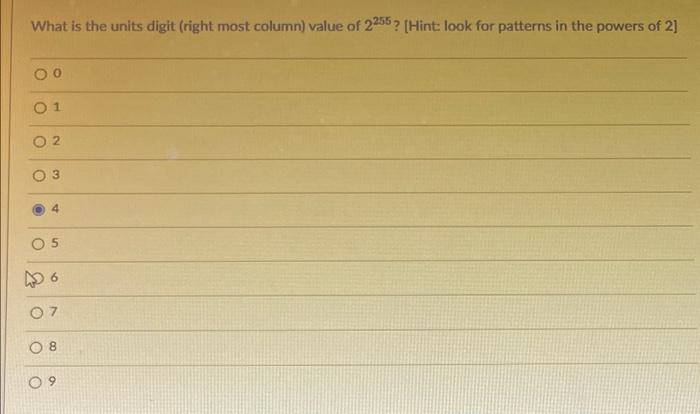 Solved What is the units digit (right most column) value of | Chegg.com