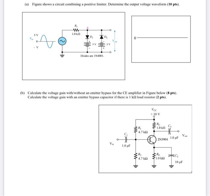 Solved (a) Figure shows a circuit combining a positive | Chegg.com