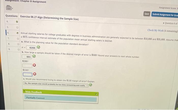 Solved Check My Work ( 6 remaining) Annual starting salaries | Chegg.com