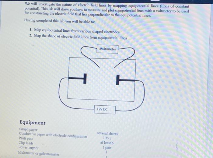 Solved Purpose We will investigate the nature of electric | Chegg.com