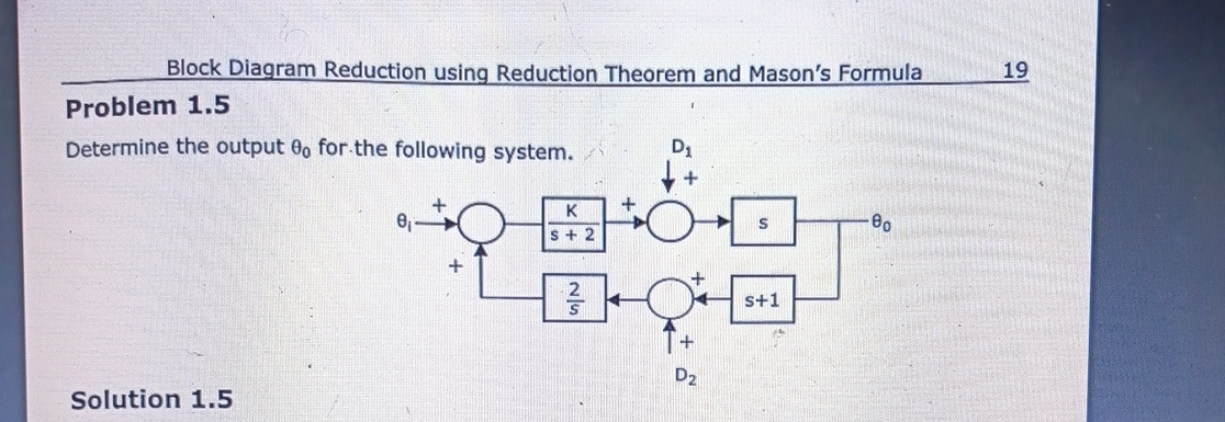 Solved Block Diagram Reduction using Reduction Theorem and | Chegg.com