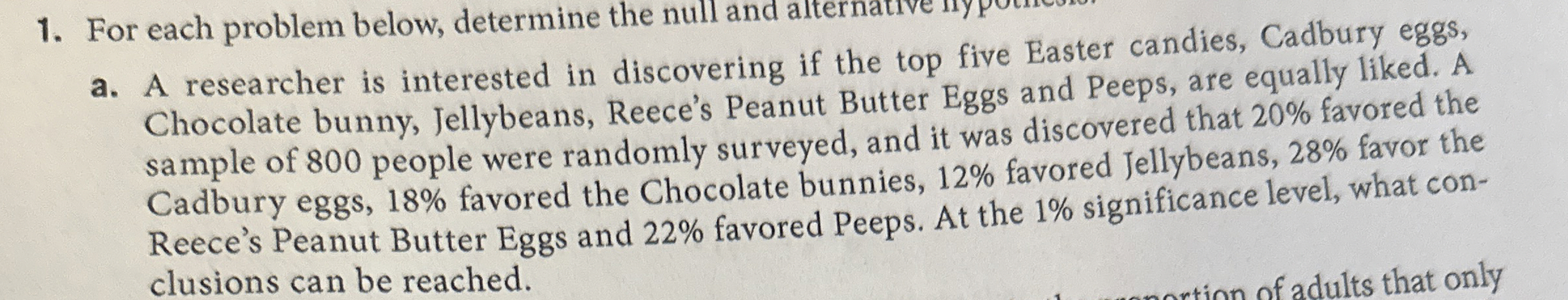 Solved by an EXPERT a. ﻿A researcher is interested in discovering if the | Chegg.com