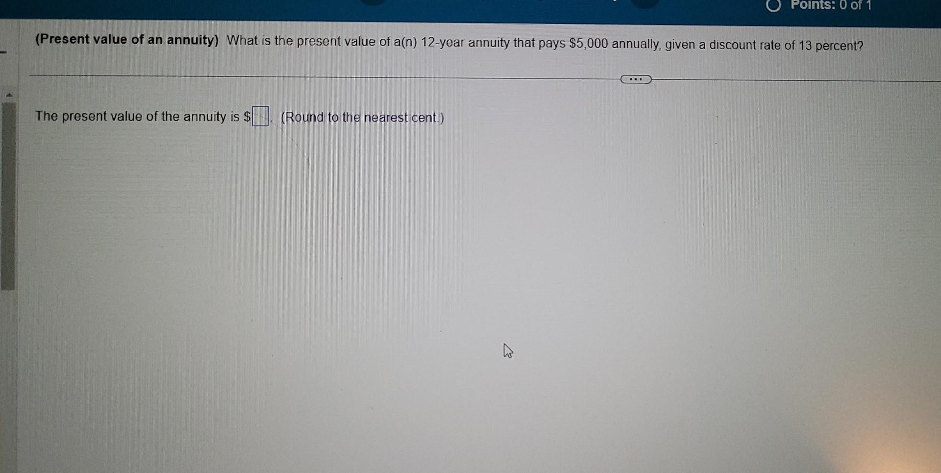 Solved (Present value of an annuity) What is the present | Chegg.com