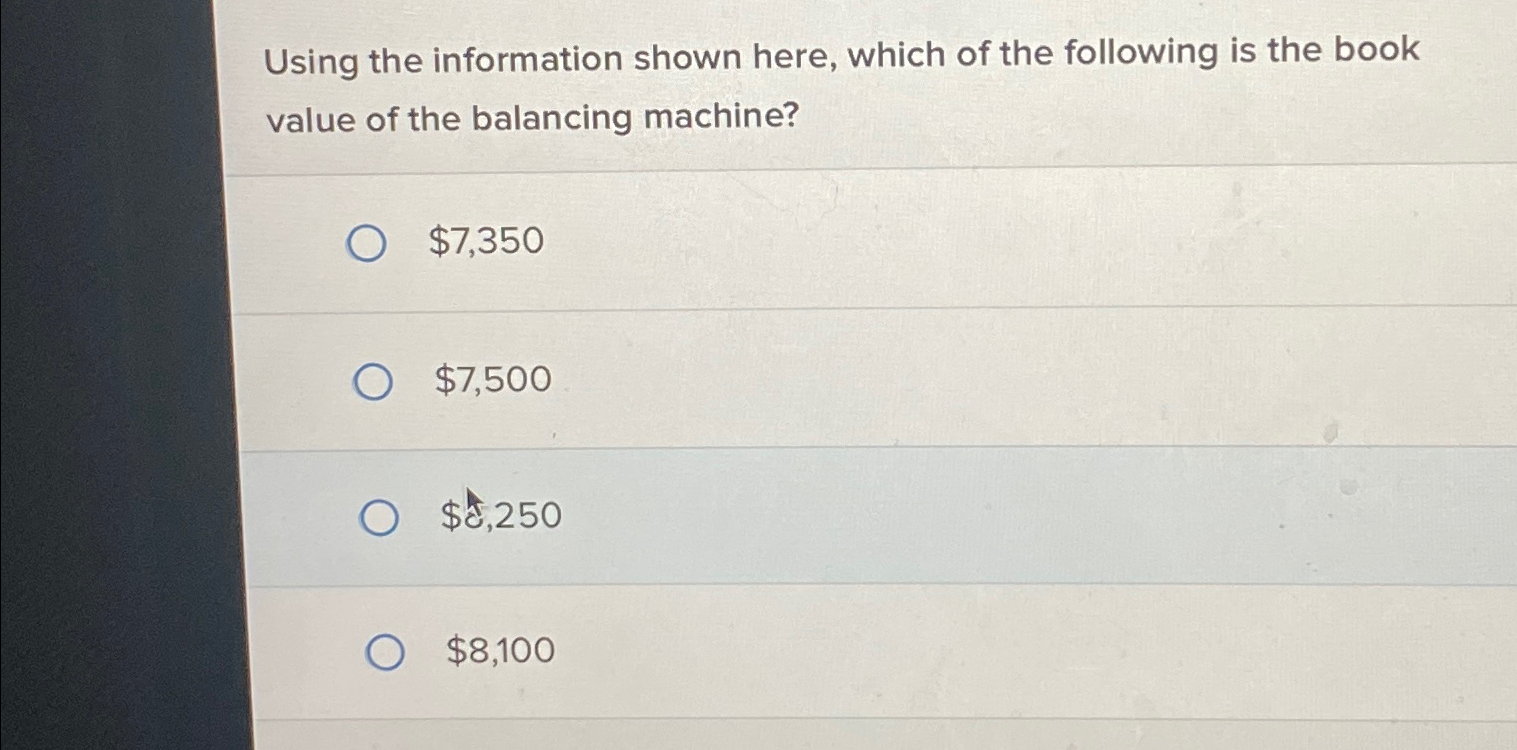 Solved Using the information shown here, which of the | Chegg.com