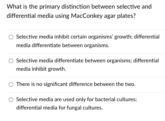 Solved What is the primary distinction between selective | Chegg.com
