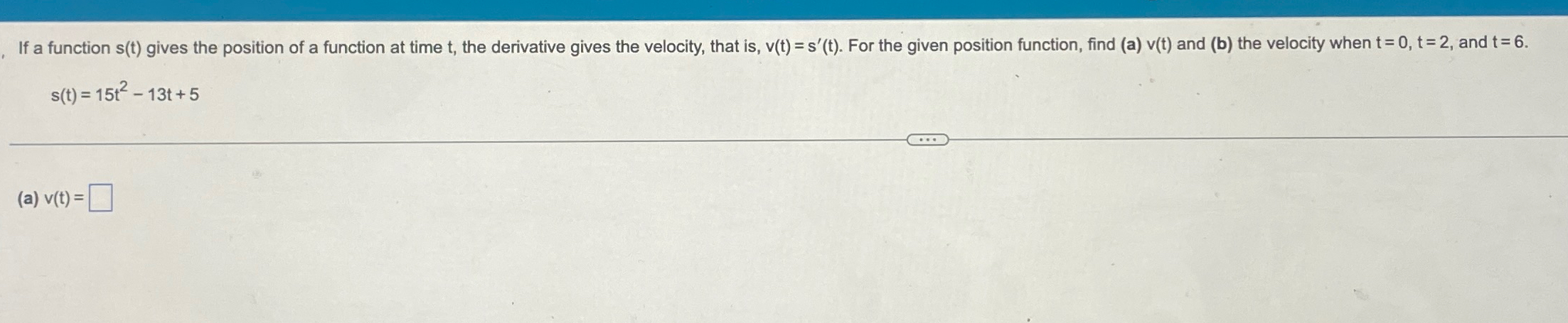 Solved If a function s(t) ﻿gives the position of a function | Chegg.com