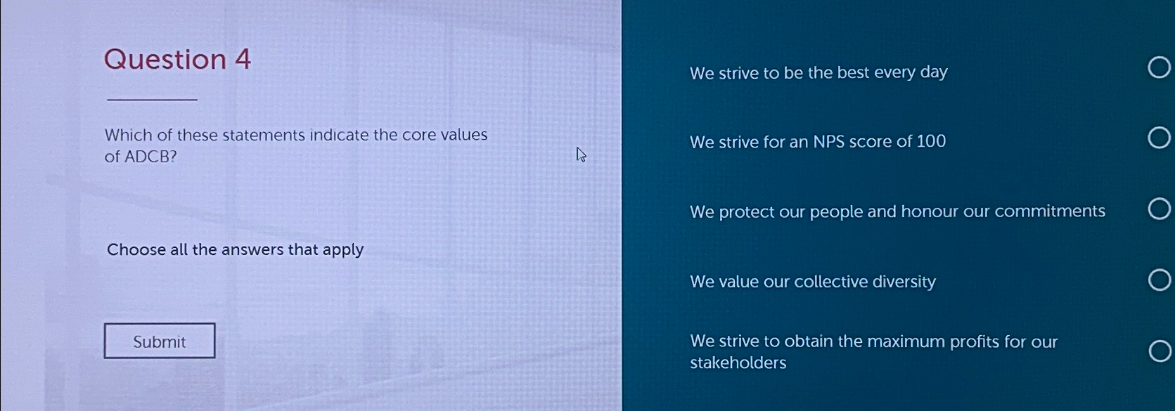 Solved Which of these statements indicate the core values of | Chegg.com