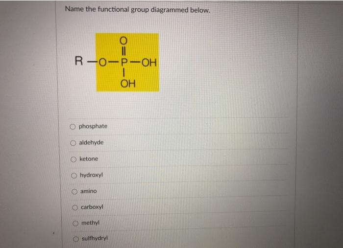 Solved Name the functional group diagrammed below. O=0 | Chegg.com