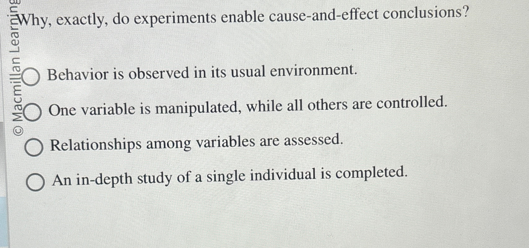 Solved EWhy, exactly, do experiments enable cause-and-effect | Chegg.com