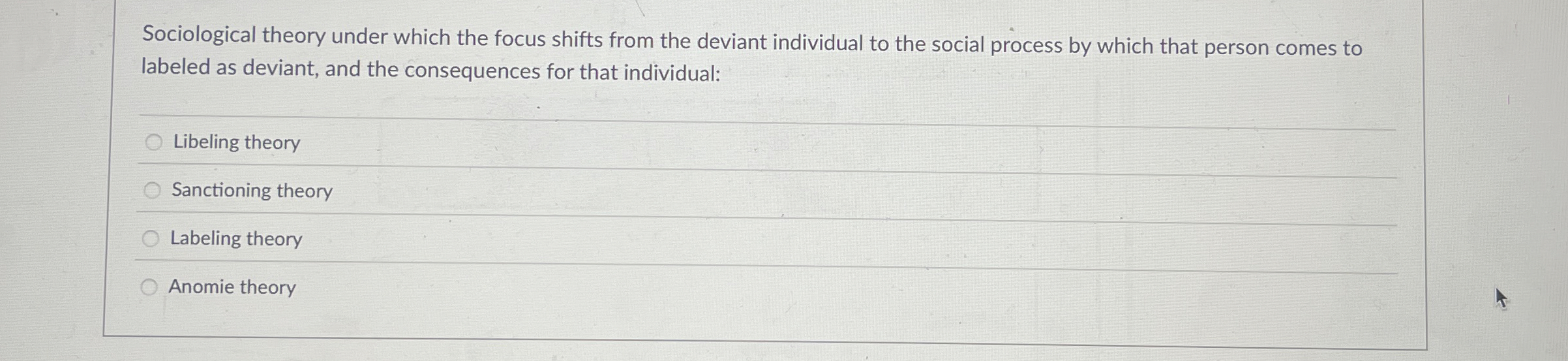 Solved Sociological theory under which the focus shifts from | Chegg.com
