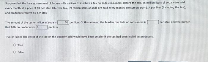 Solved Suppose that the local government of Jacksonville | Chegg.com