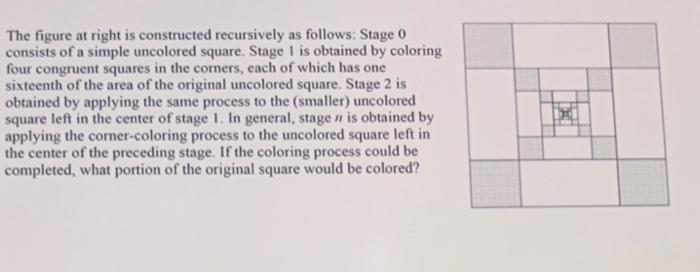 Solved The figure at right is constructed recursively as | Chegg.com