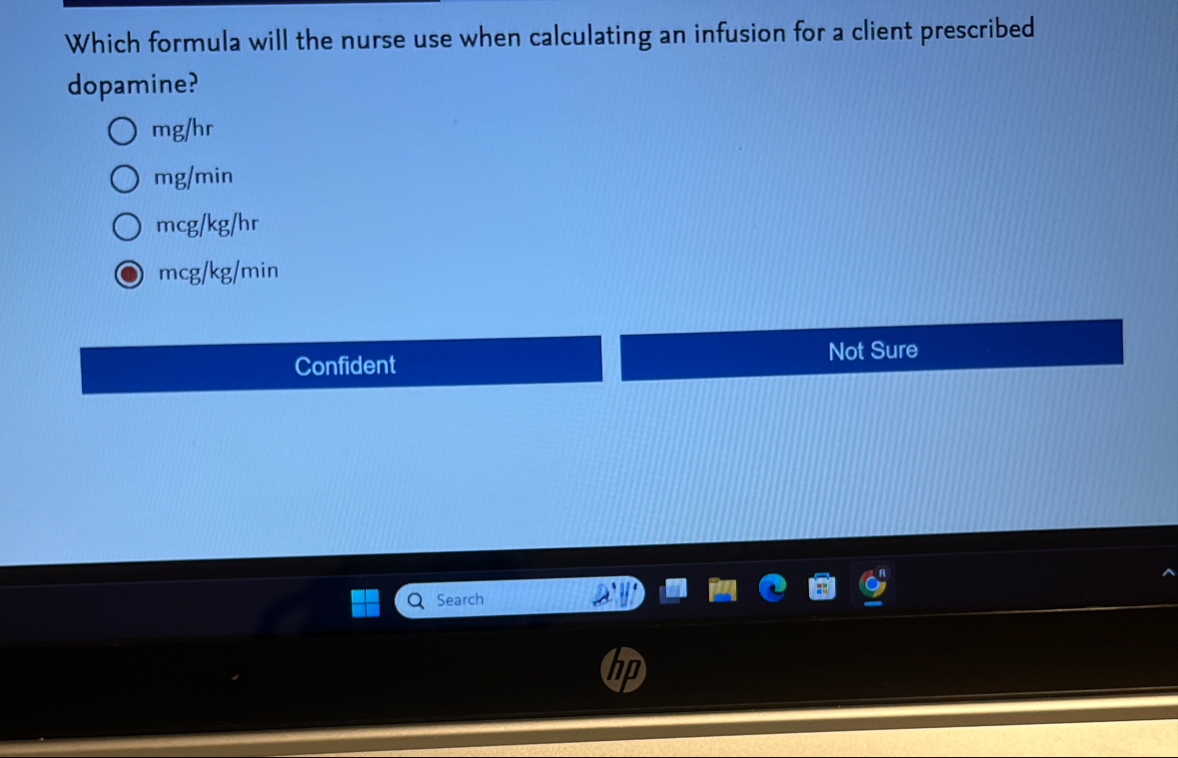 Solved Which formula will the nurse use when calculating an | Chegg.com