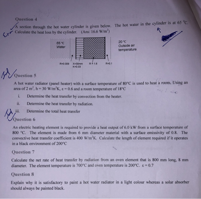 Solved Heat Transfer Question 1 Determine The Rate Of Heat Chegg
