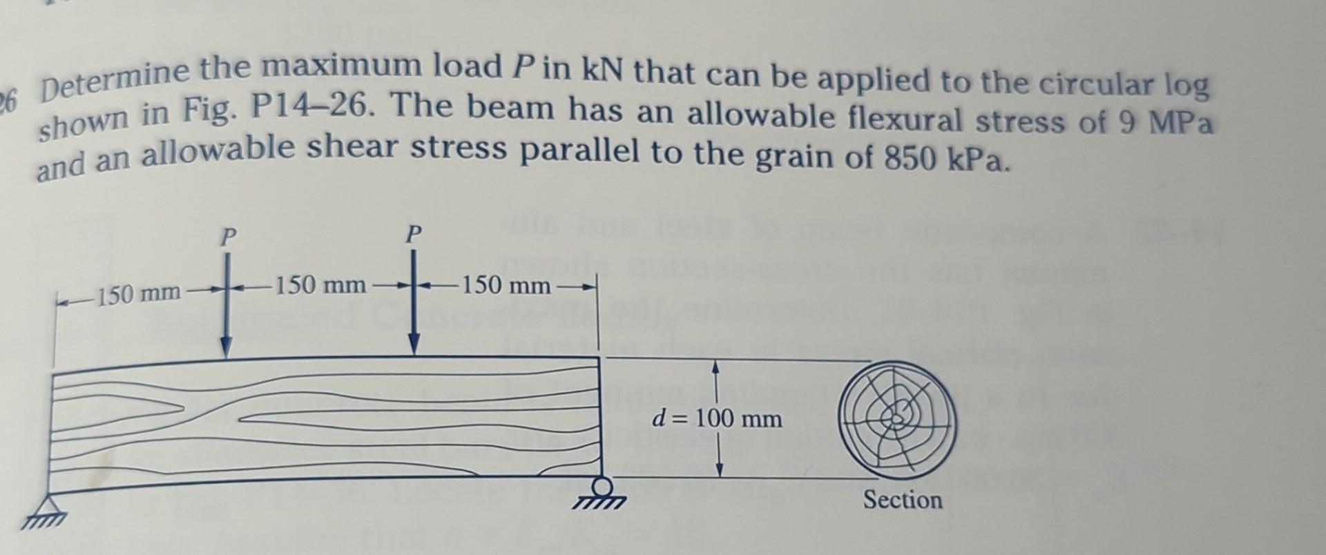 [Solved]: Determine the maximum load P in kN that can b