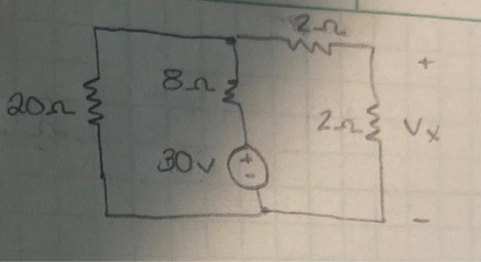 Solved solve for Vx using nodal and mesh analysis | Chegg.com