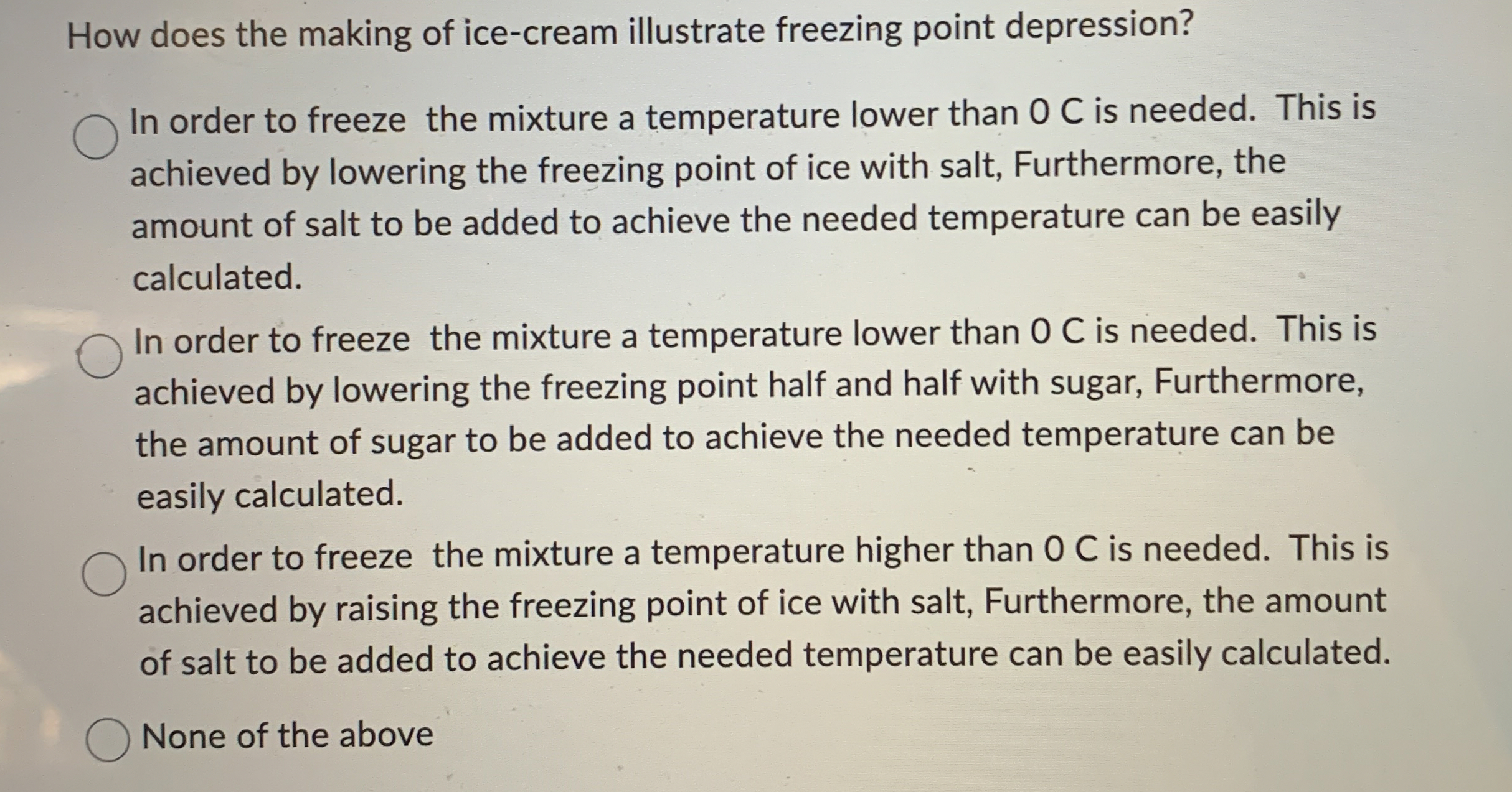 Solved How does the making of ice-cream illustrate freezing | Chegg.com
