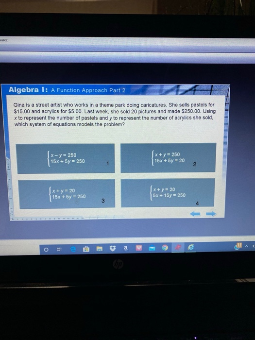Solved varez Algebra 1: A Function Approach Part 2 Gina is a | Chegg.com