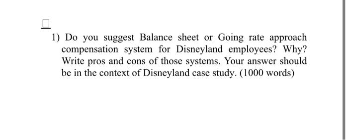 Solved 1) Do you suggest Balance sheet or Going rate | Chegg.com